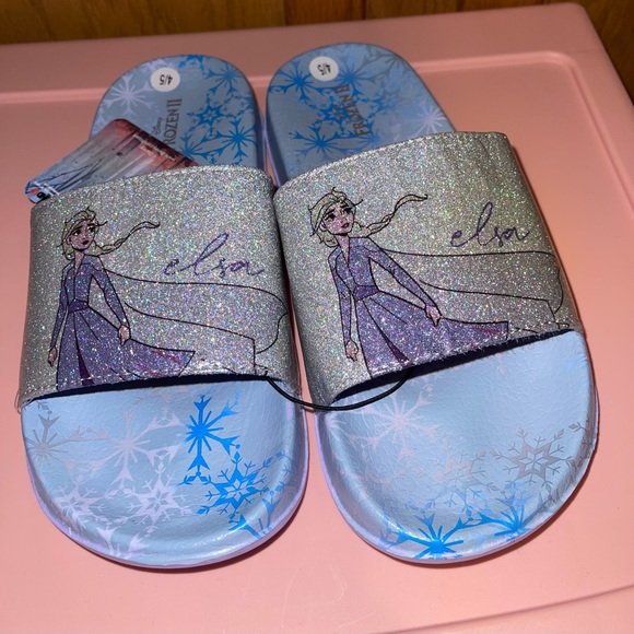 Disney | Shoes | Disney Frozen Elsa Girls Slides Size 45 | Poshmark